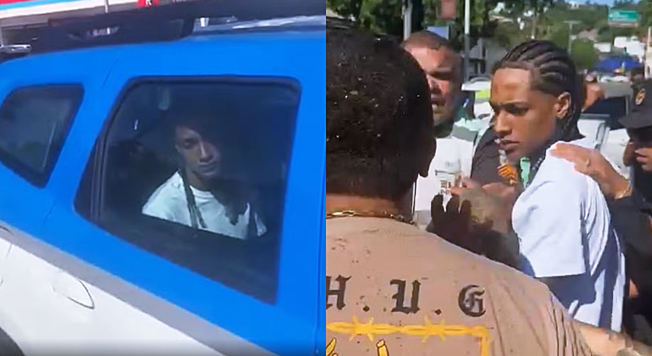 Confira o vídeo do rapper Oruam sendo detido na Barra da Tijuca